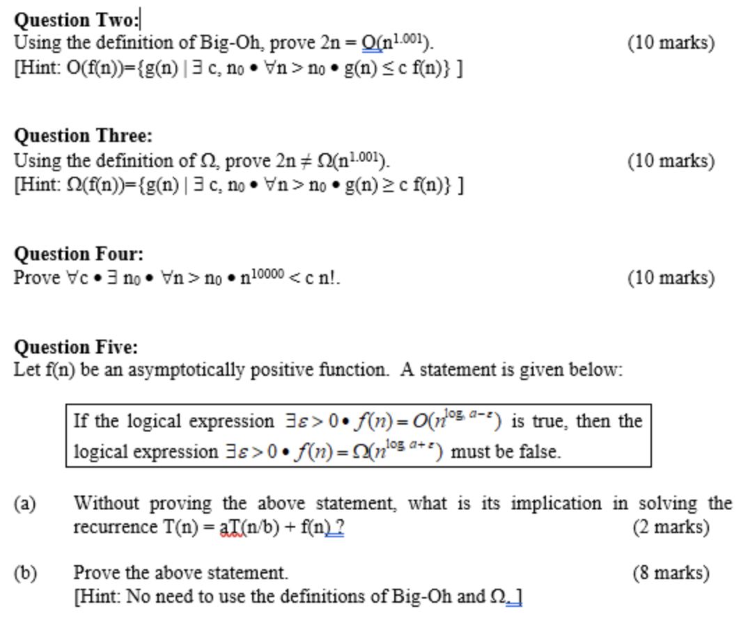 Solved Question Two: (10 marks) [ Hint: | Chegg.com