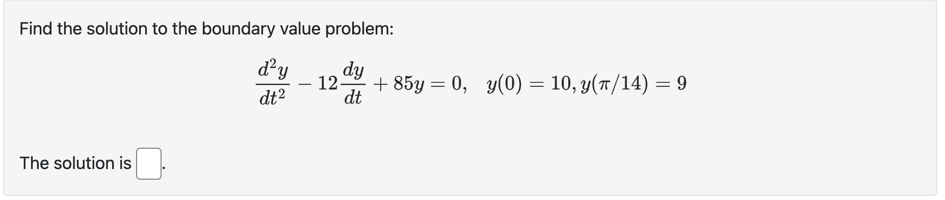 Solved Find the solution to the boundary value problem: | Chegg.com