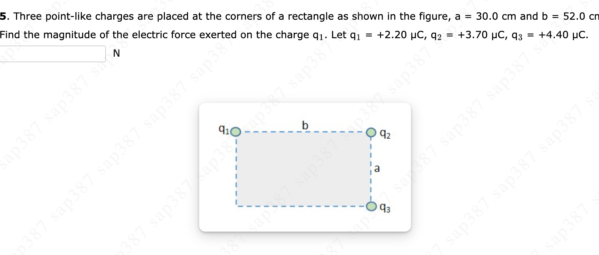 Solved 5. Three point-like charges are placed at the corners | Chegg.com