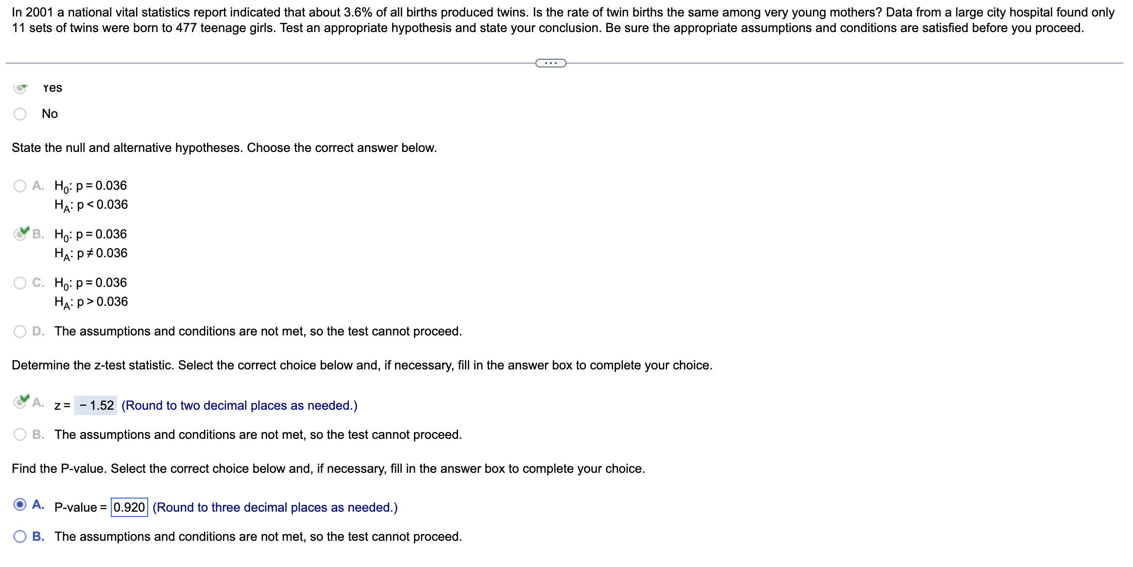 Solved Yes No State the null and alternative hypotheses. | Chegg.com