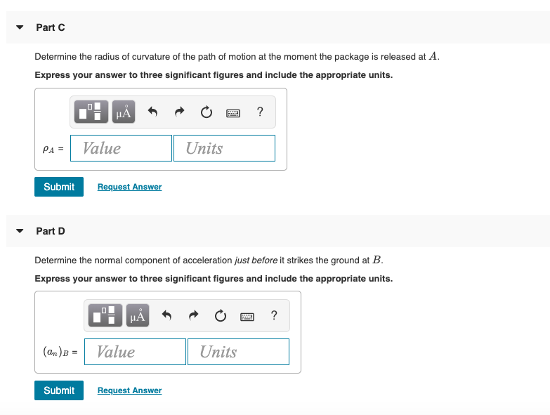 Solved Review Part A A package is dropped from the plane | Chegg.com