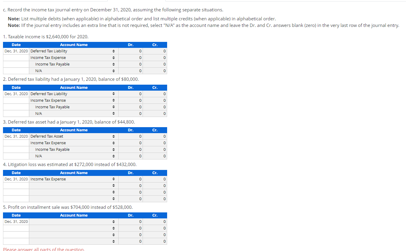 Solved Recording Multiple Temporary Differences Cruse | Chegg.com