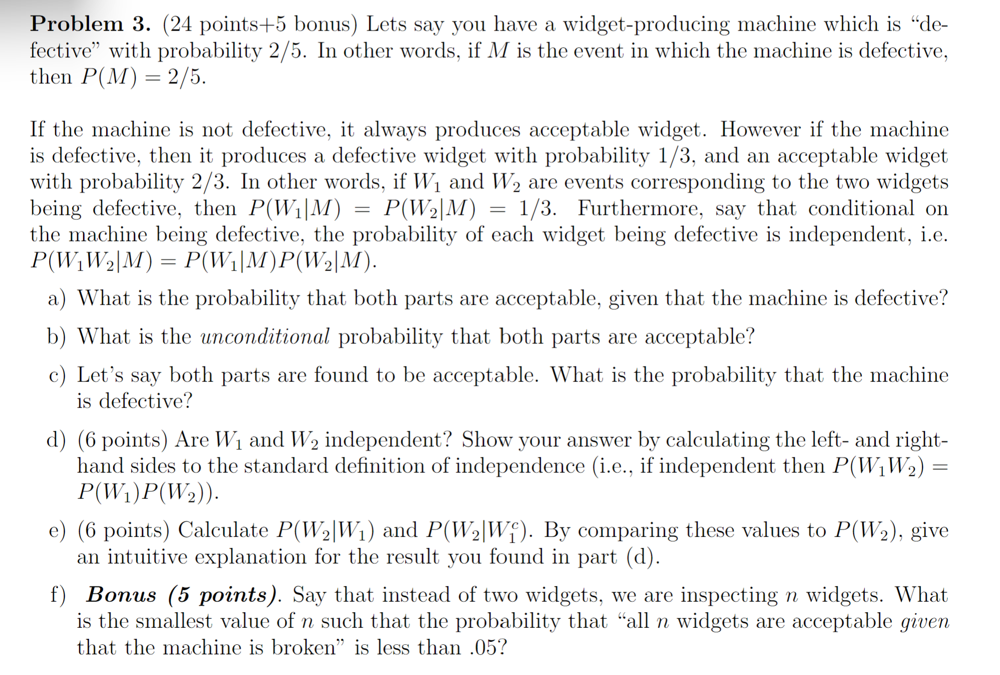 Solved Problem 3. (24 points +5 bonus) Lets say you have a | Chegg.com