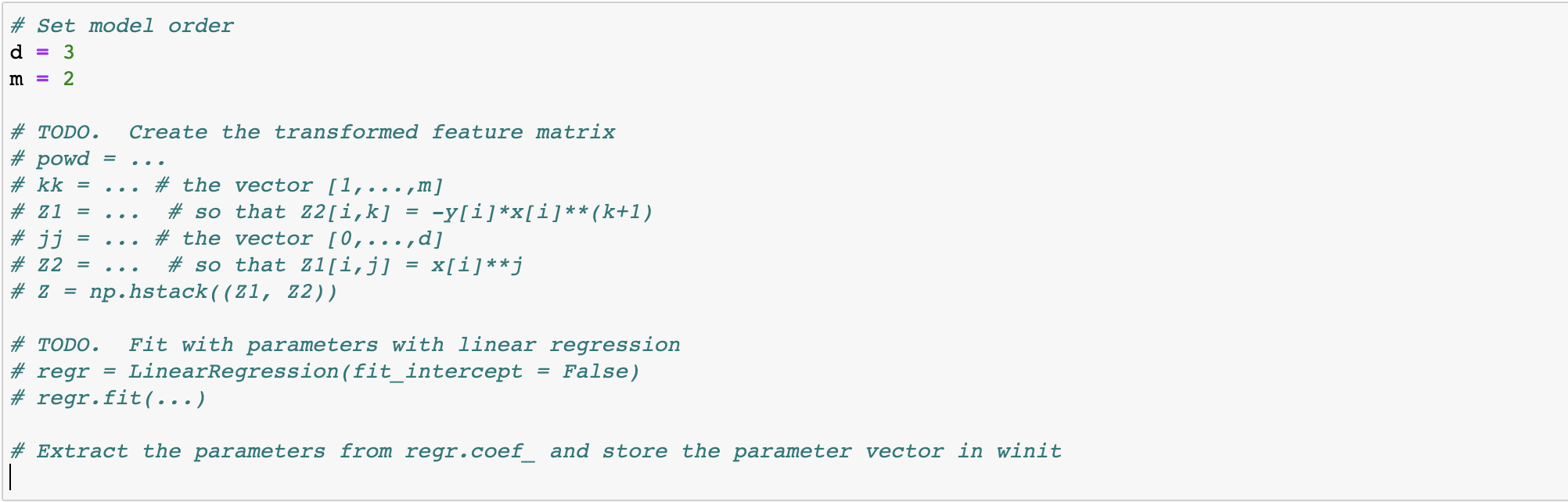 Solved Parameter Initialization When We Fit With A Nonlinear