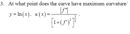 Solved 3. At what point does the curve have maximum | Chegg.com