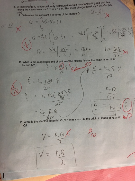 Solved 8. A total charge Q is non-uniformly distributed | Chegg.com