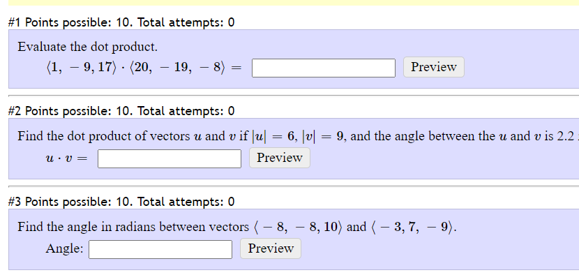 Solved #1 Points possible: 10. Total attempts: 0 Evaluate | Chegg.com