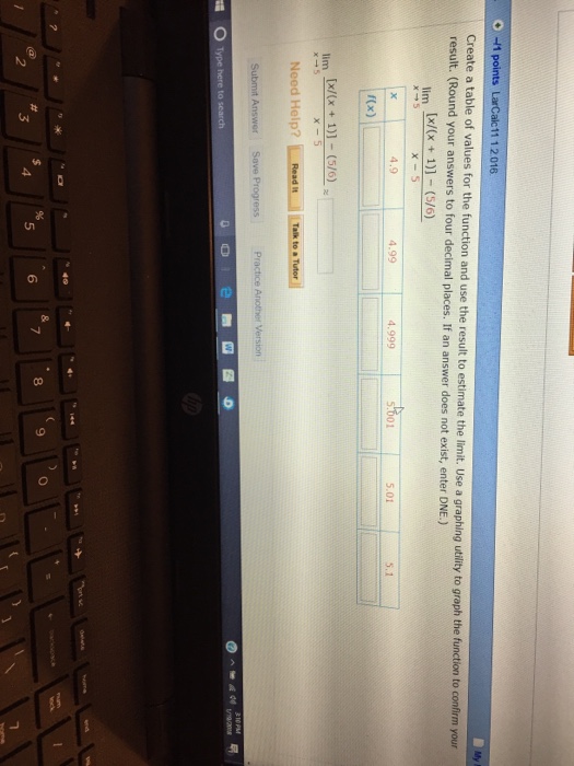Solved Create a table of values for the function and use the | Chegg.com