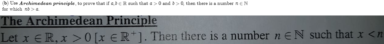 Solved (b) Use Archimedean principle, to prove that if a, b | Chegg.com