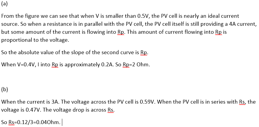 (Solved) - The following figure shows two I-V curves. One is for a PV cell... - (1 Answer ...