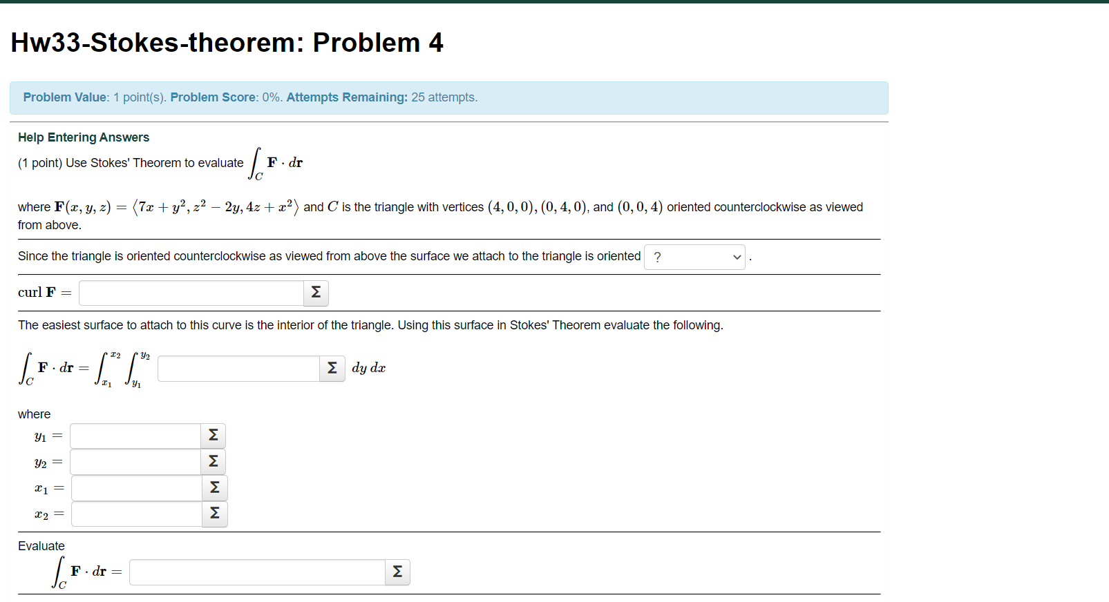 Solved Hw33-Stokes-theorem: Problem 4 Problem Value: 1 | Chegg.com