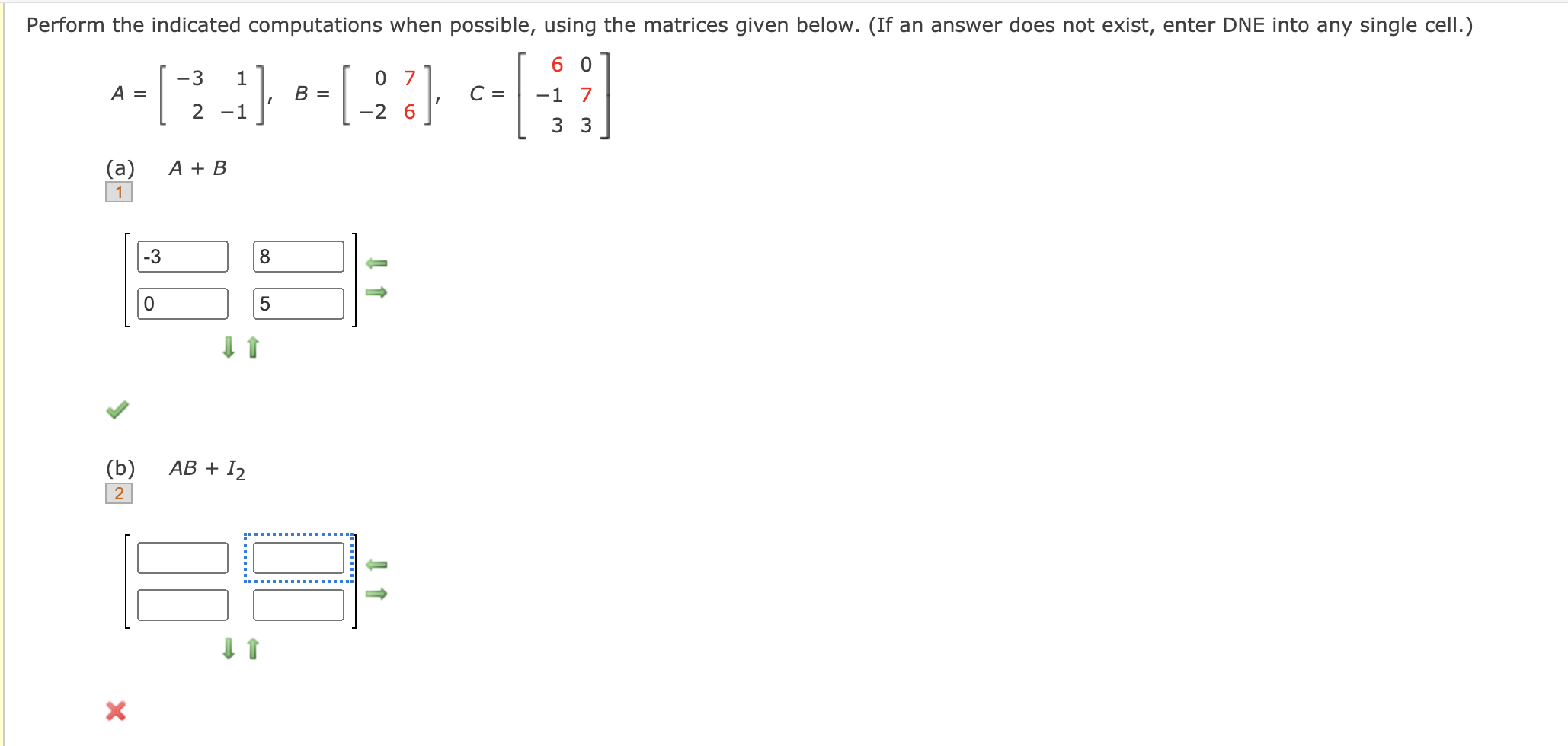Solved Perform the indicated computations when possible, | Chegg.com