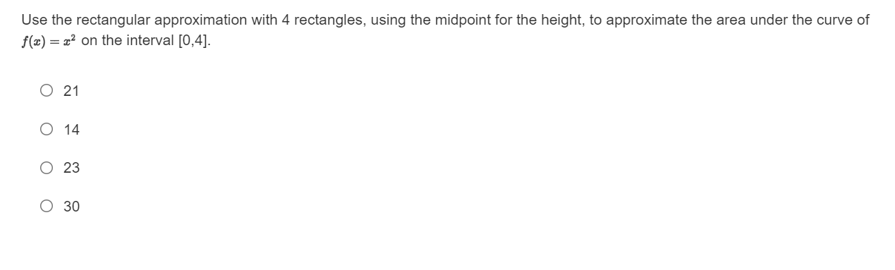 Solved Use the rectangular approximation with 4 rectangles, | Chegg.com