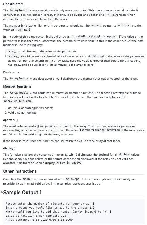 Array Exceptions You will be creating a program that | Chegg.com