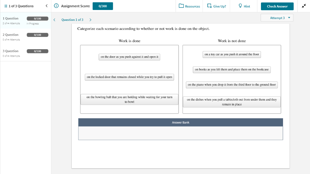 Solved Categorize each scenario according to whether or not | Chegg.com