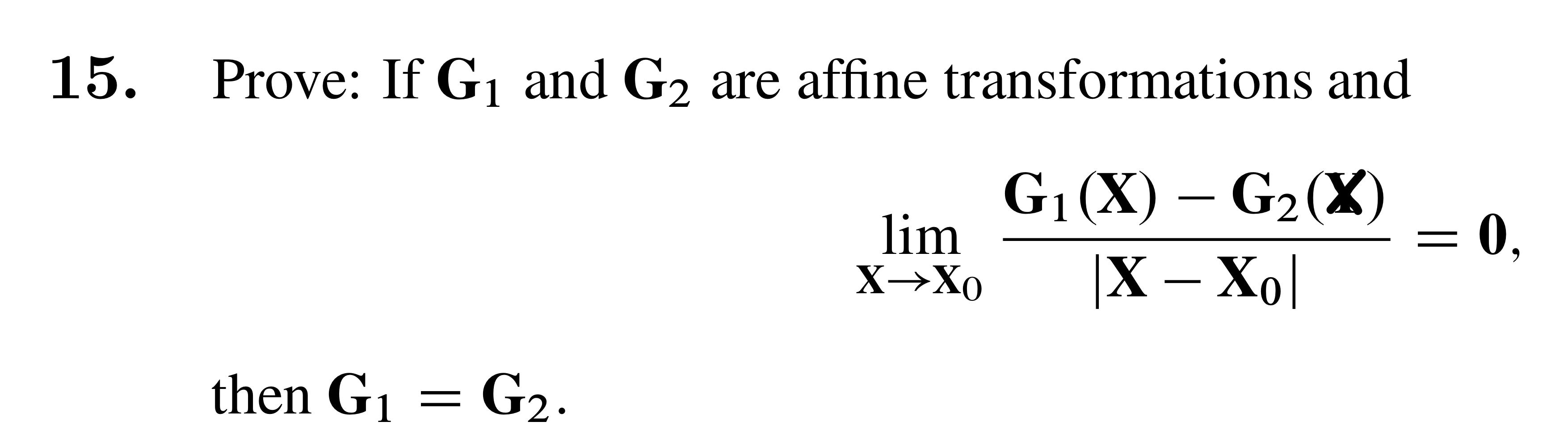 Solved 5. Prove: If G1 and G2 are affine transformations and | Chegg.com