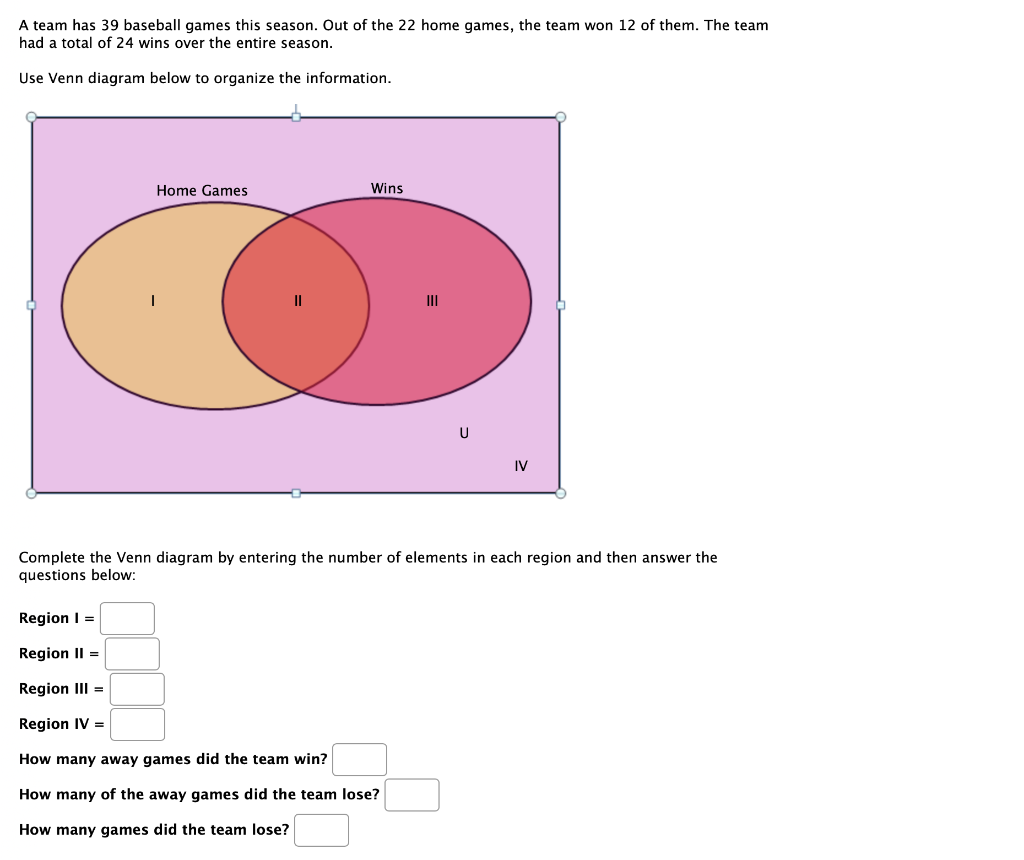 Solved A team has 39 baseball games this season. Out of the | Chegg.com