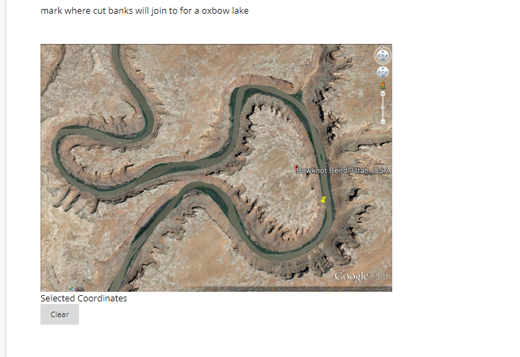 Solved mark where cut banks will join to for a oxbow lake . | Chegg.com