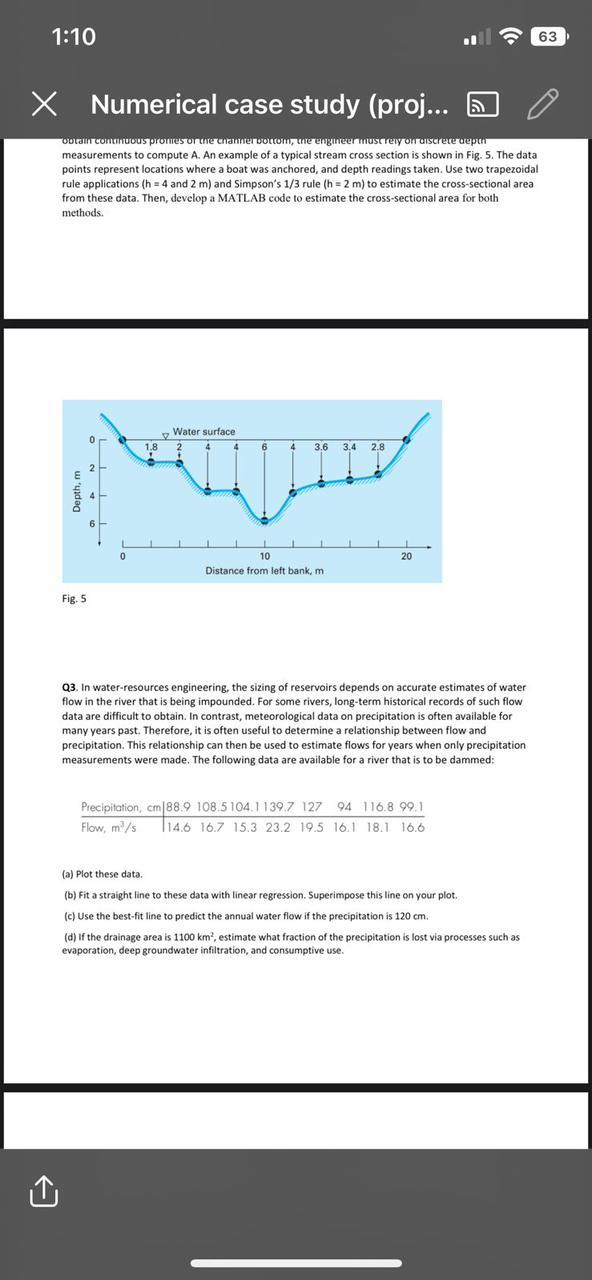 Solved measurements to compute A. An example of a typical | Chegg.com
