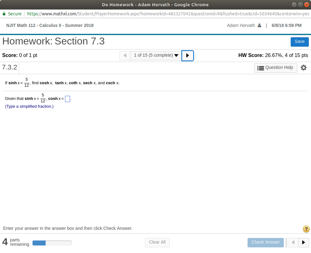 Calculus Archive | June 08 2018 | Chegg.com