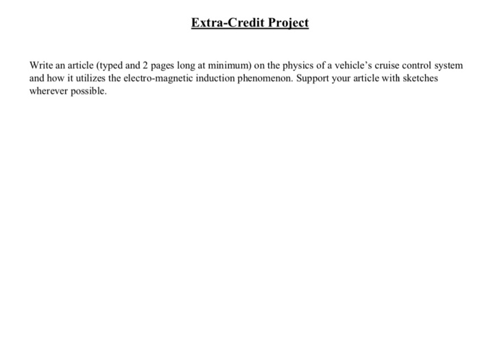 Solved Extra-Credit Project Write an article (typed and 2 | Chegg.com