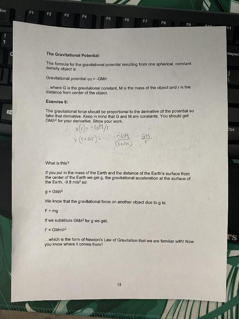 Solved Part 5: Application to Conservative Forces There is a | Chegg.com