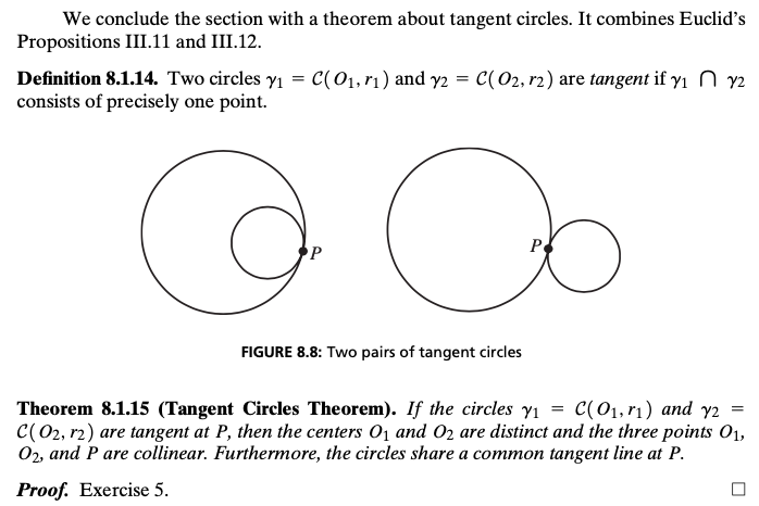 Solved Prove Tangent Circles Theorem. This is a | Chegg.com