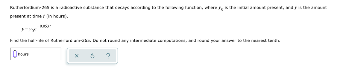 Solved Rutherfordium-265 is a radioactive substance that | Chegg.com