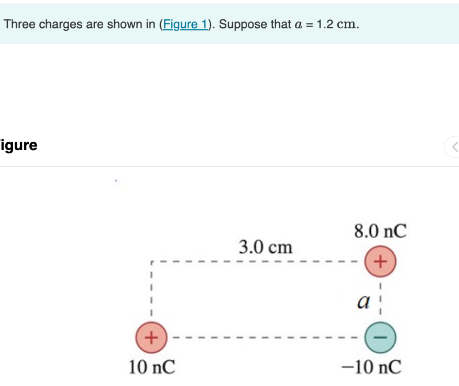 Solved Three charges are shown in (Figure 1). ﻿Suppose that | Chegg.com