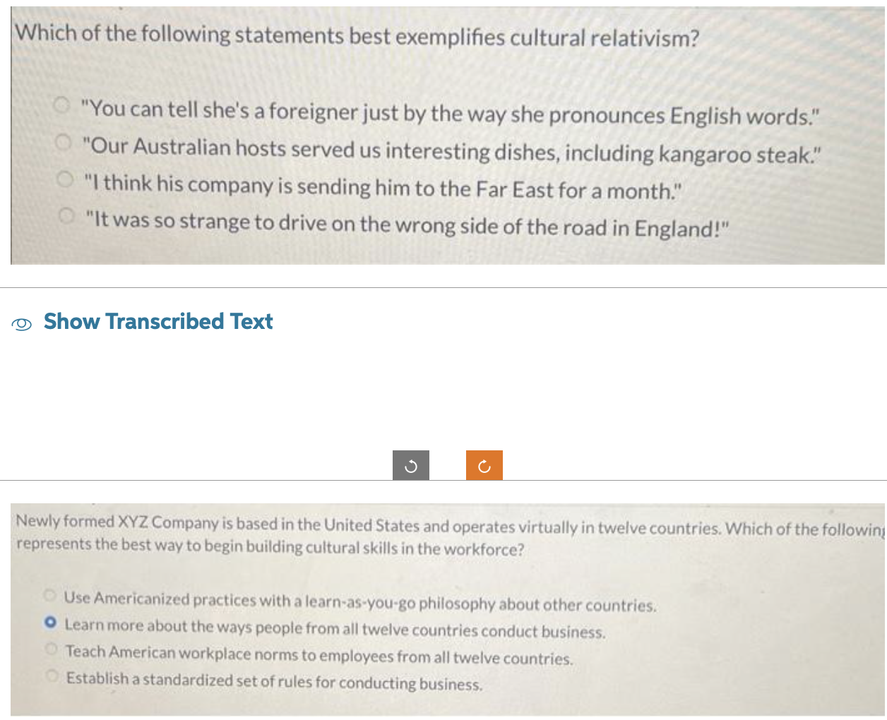 Solved Which of the following statements best exemplifies | Chegg.com