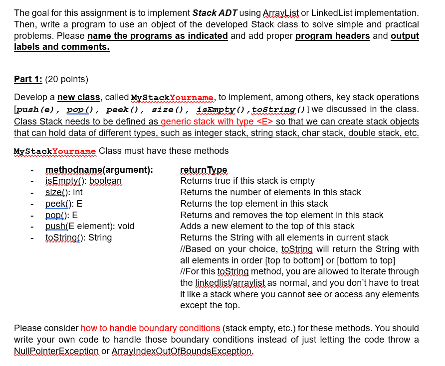 Solved Answer in Java. Do Part 3, Part 4, and Part 5. I have | Chegg.com