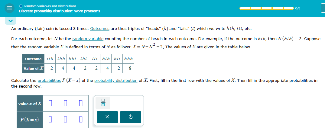 Solved h t hth,ttt, ﻿etc.For each outcome, let N be the | Chegg.com