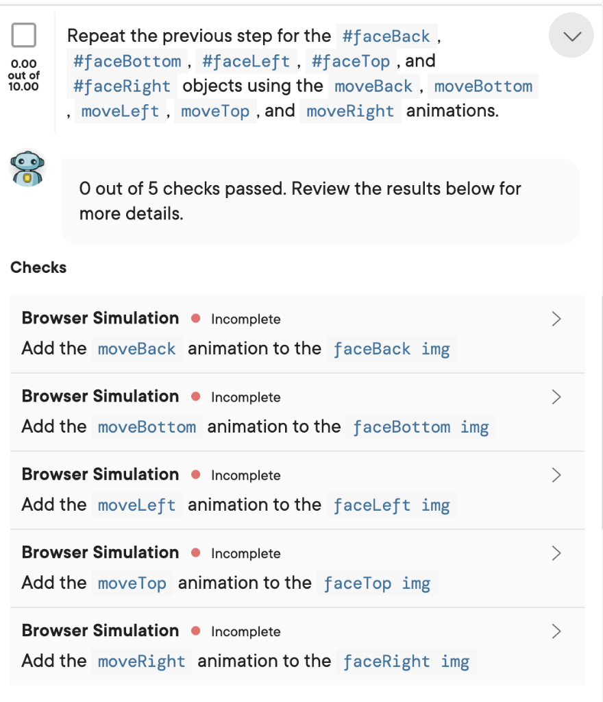 Solved Instructions Summary Animation can be used with 3D | Chegg.com