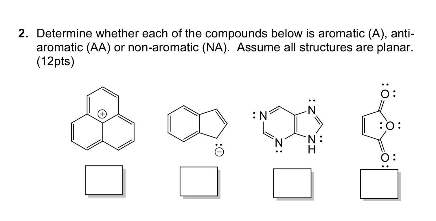 Solved 2. Determine whether each of the compounds below is | Chegg.com
