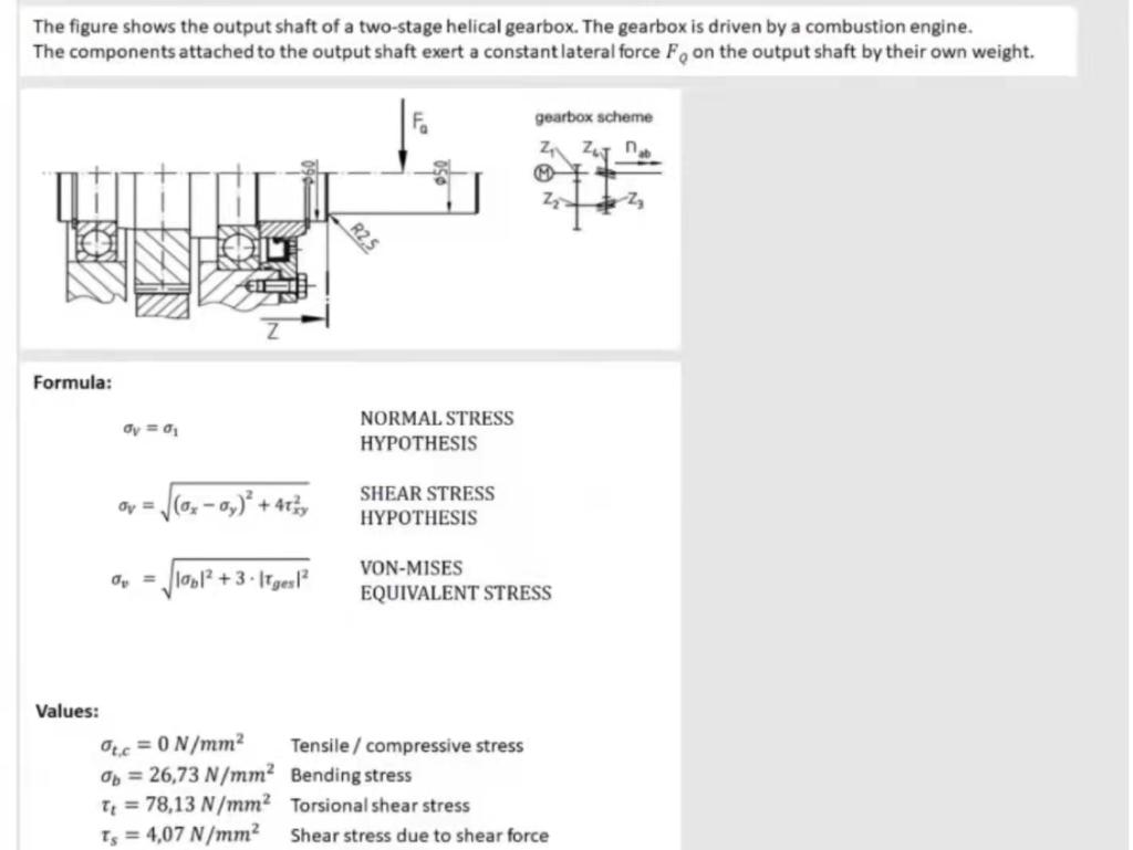 The figure shows the output shaft of a two-stage | Chegg.com