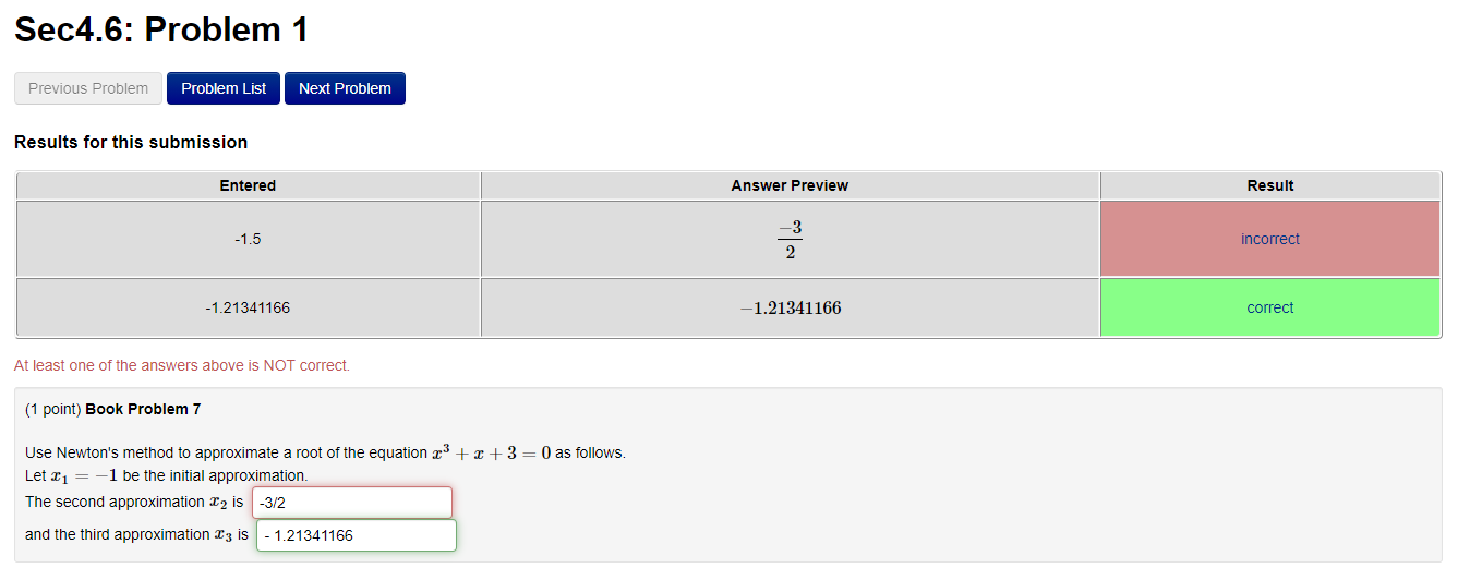 Solved Sec4.6: Problem 1 Previous Problem Problem List Next | Chegg.com