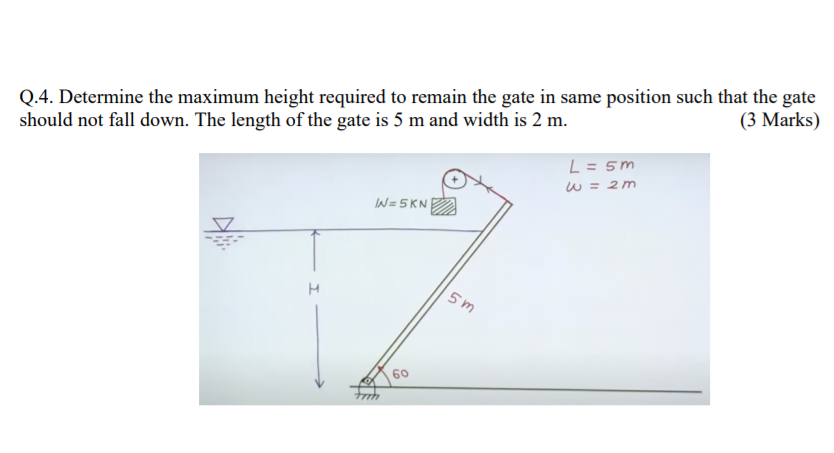 Solved Q.4. Determine the maximum height required to remain | Chegg.com