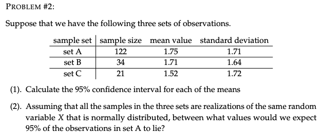 Solved PROBLEM #2: Suppose that we have the following three | Chegg.com