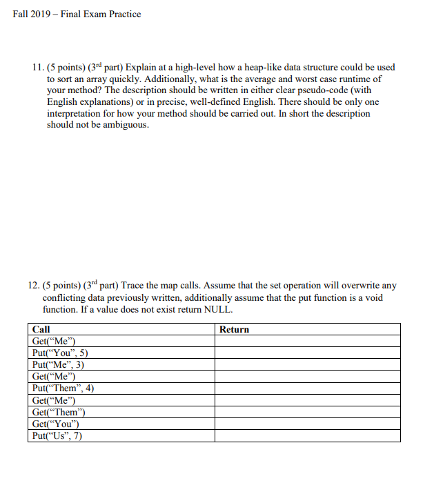 Solved 11. (5 points) ( 3rd part) Explain at a high-level | Chegg.com