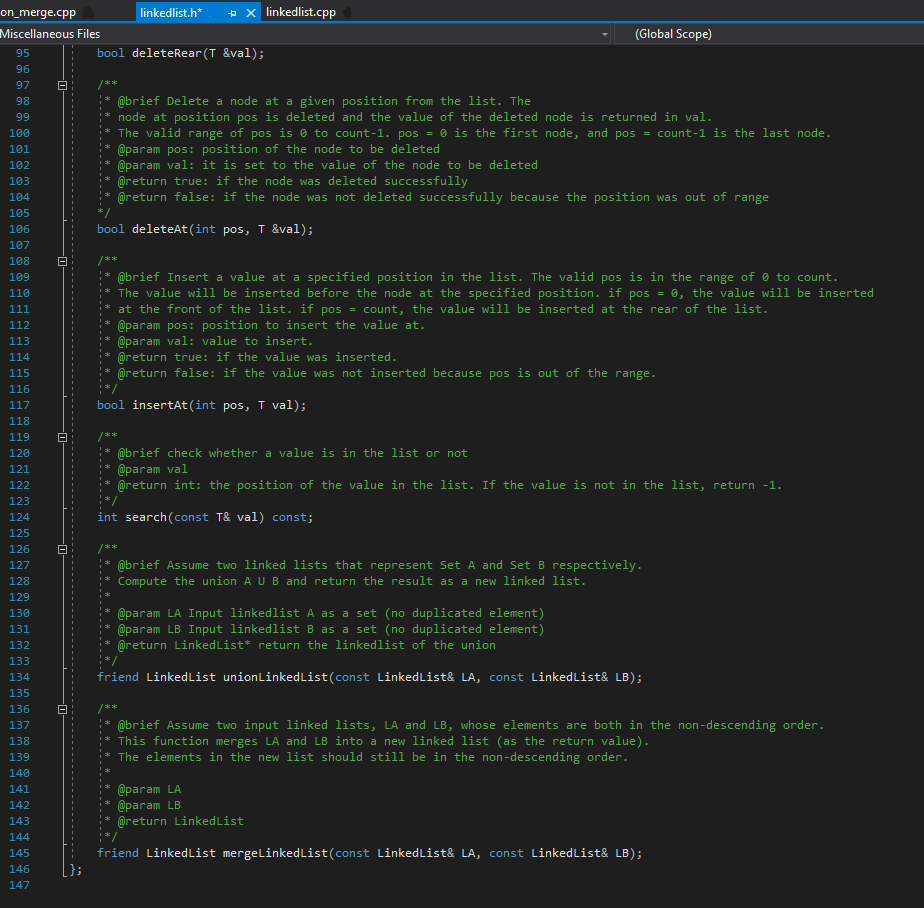 Solved You Must Have A Working Linkedlist Data Structure We