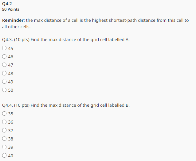 Solved Q4.5. (10 pts) Find the max distance of the grid cell | Chegg.com Solved Q4.5. (10 pts) Find the max distance of the grid cell | Chegg.com