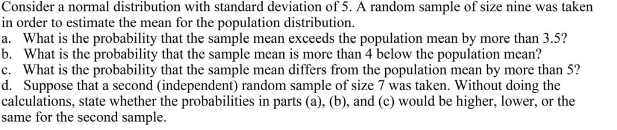 Solved Consider a normal distribution with standard | Chegg.com