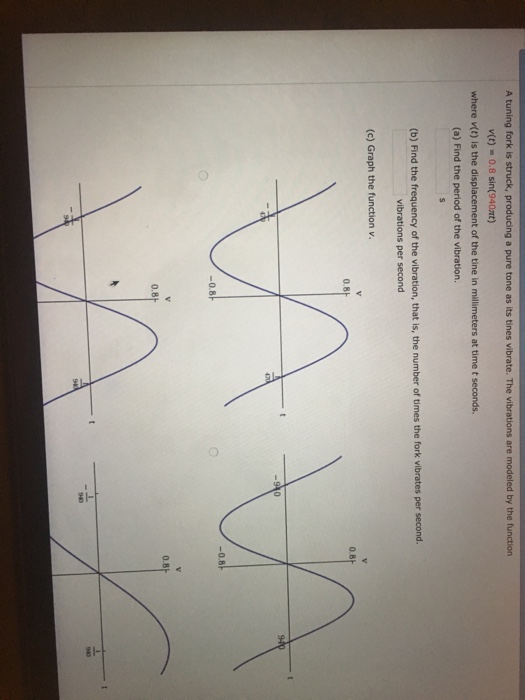 Solved A tuning fork is struck, producing a pure tone as its | Chegg.com