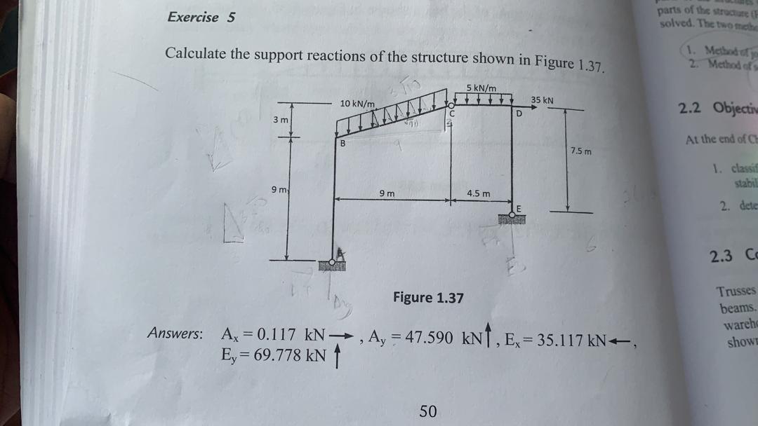 Solved Exercise 5 parts of the structure solved. The two | Chegg.com