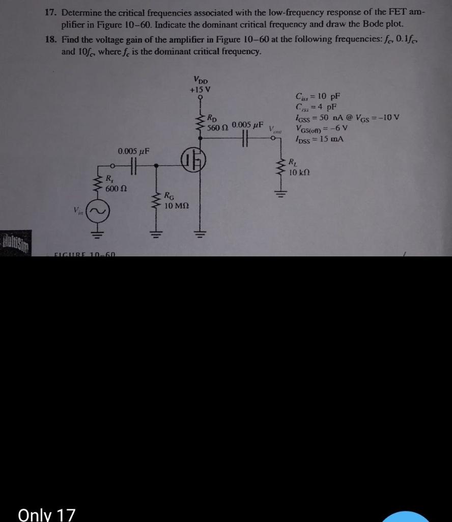 Solved 17. Determine the critical frequencies associated | Chegg.com