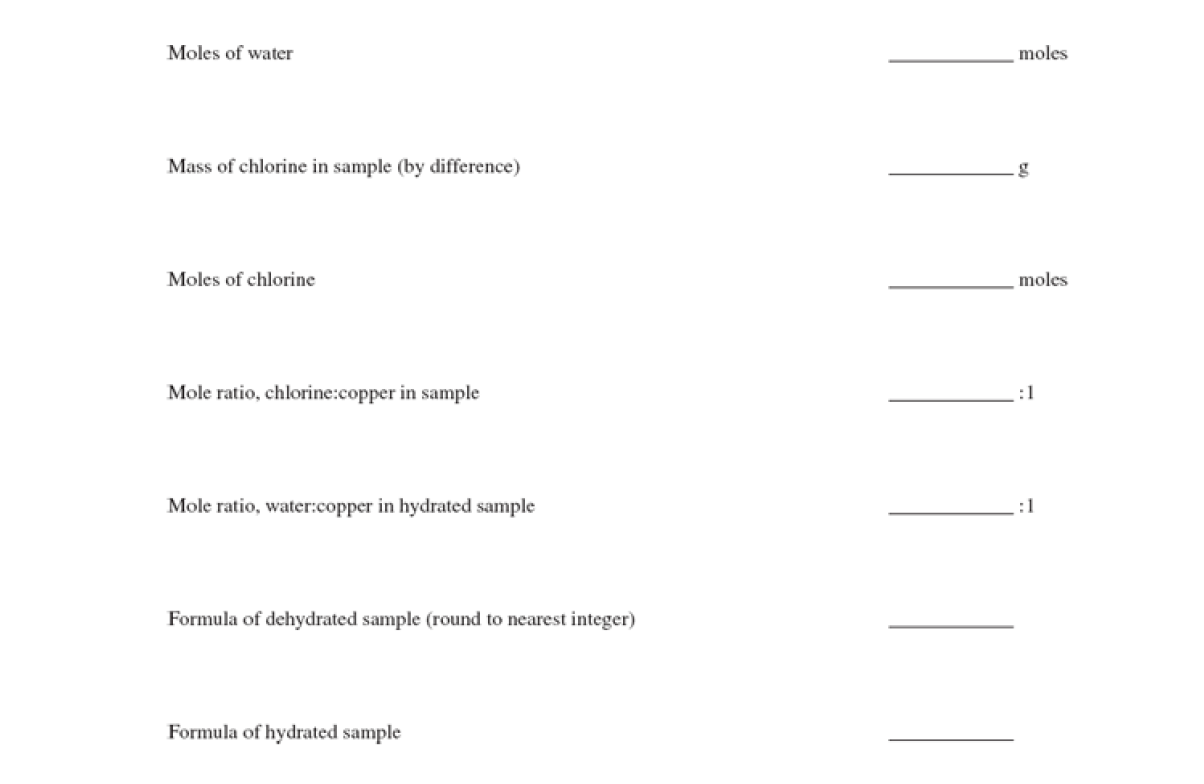 Solved Experiment 4 Data and Calculations: Determination of | Chegg.com