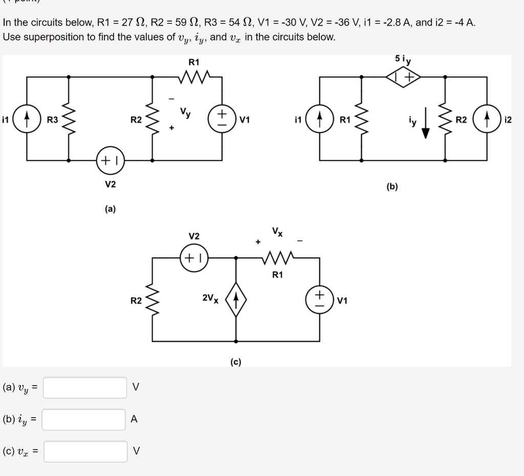 Solved In the circuits below, R1 = 27 2, R2 = 592, R3 = 542, | Chegg.com