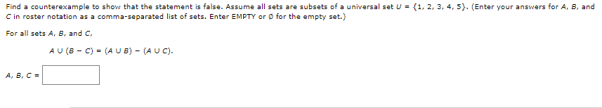 Solved Find a counterexample to show that the statement is | Chegg.com