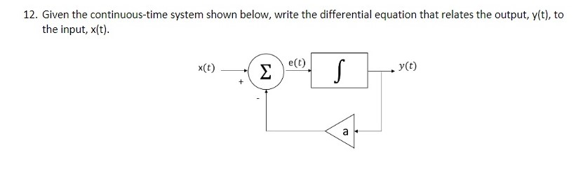 Solved 12 con the camera 12. Given the continuous-time | Chegg.com