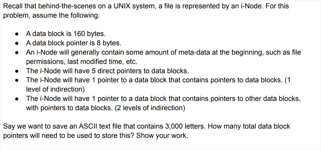 Solved Recall that behind-the-scenes on a UNIX system, a | Chegg.com